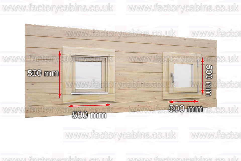 Premium Standard Windows - 500mm x 500mm 145 - 70 | Factory Cabins