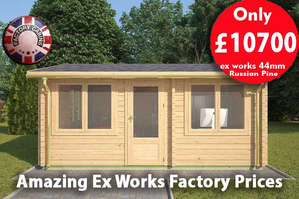 Log Cabin Ruscote 5.5m x 5m 2111 | Factory Cabins