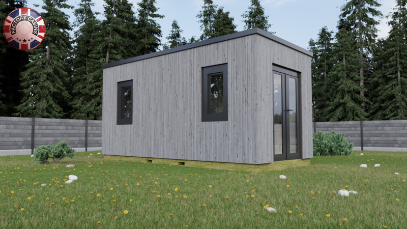 Highly Insulated Modular Camping Box Pod 5.5.0m x 2.4m Front Entrance ...